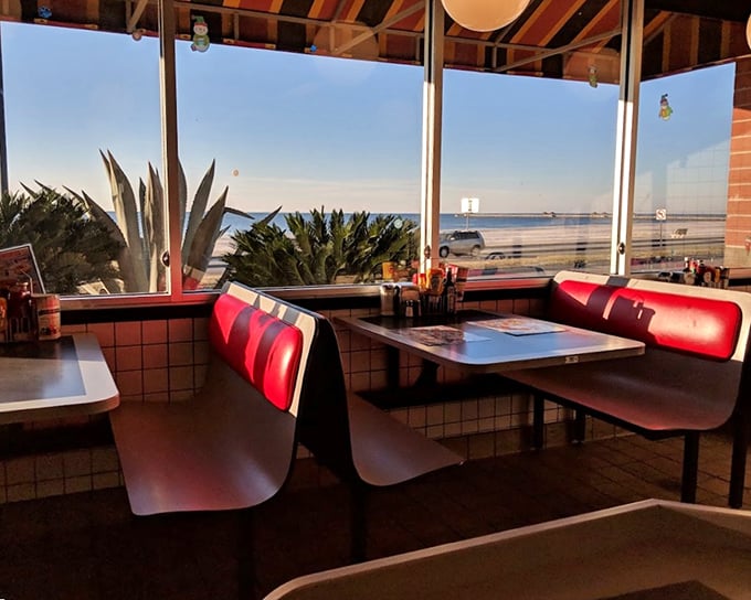 Where fishing trophies meet comfort. The dining room feels like your seafood-loving uncle's den – if your uncle were an exceptional chef.