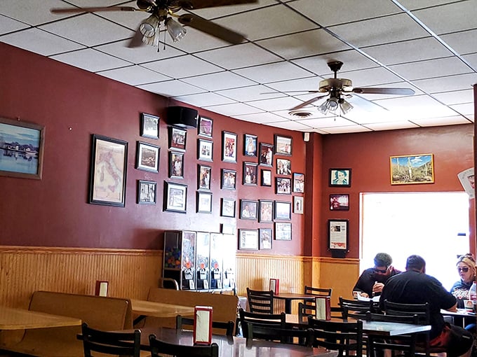 Wall-to-wall memories and ceiling fans that have witnessed decades of "mmms" and "aahs." The wood paneling isn't retro—it's authentically timeless. 