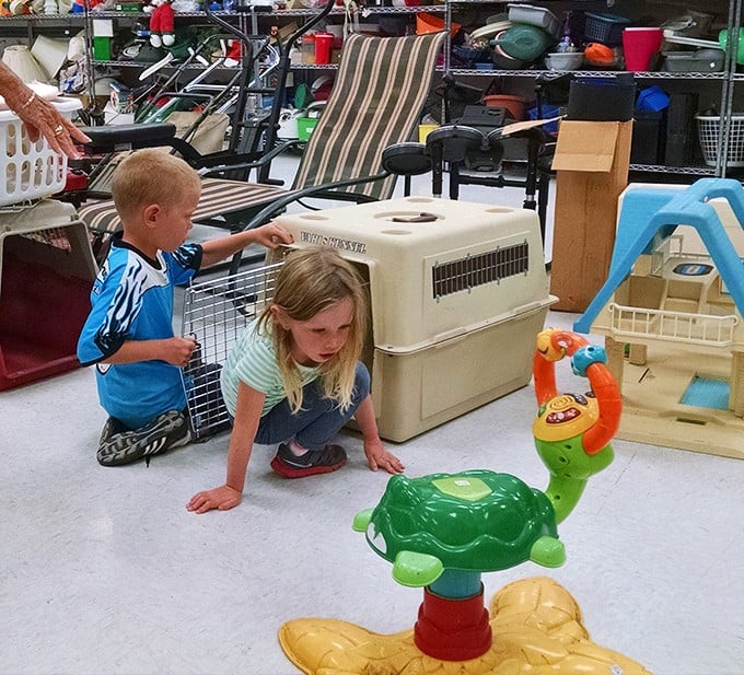Young explorers discover that thrift store toy hunting offers more surprise and delight than any app—real-life treasure hunting at its finest.
