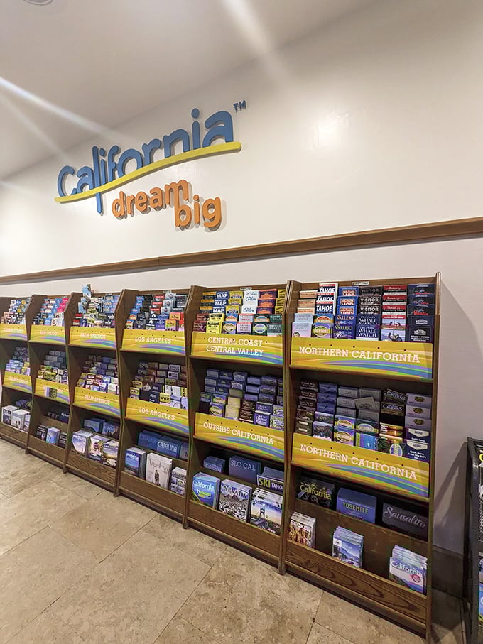 "Dream big" indeed – travel guides organized by region invite shoppers to plan their next California adventure.