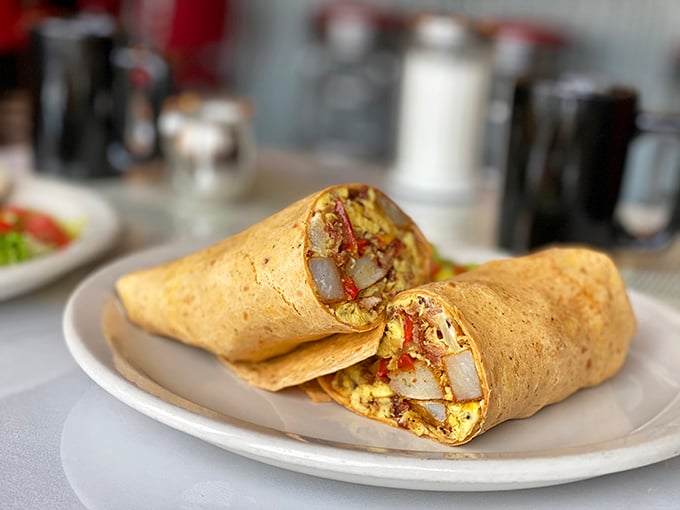 The breakfast burrito that launched a thousand road trips. Stuffed with fluffy eggs and potatoes, it's the edible equivalent of a warm Colorado morning.