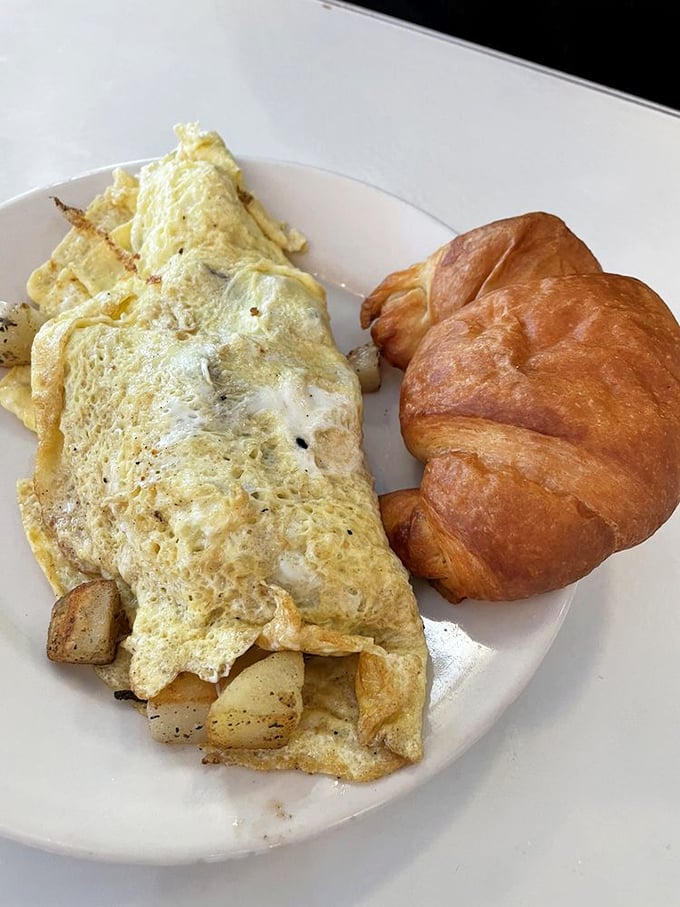 When your omelet comes with a croissant instead of burnt toast, you know you've made excellent life choices this morning.