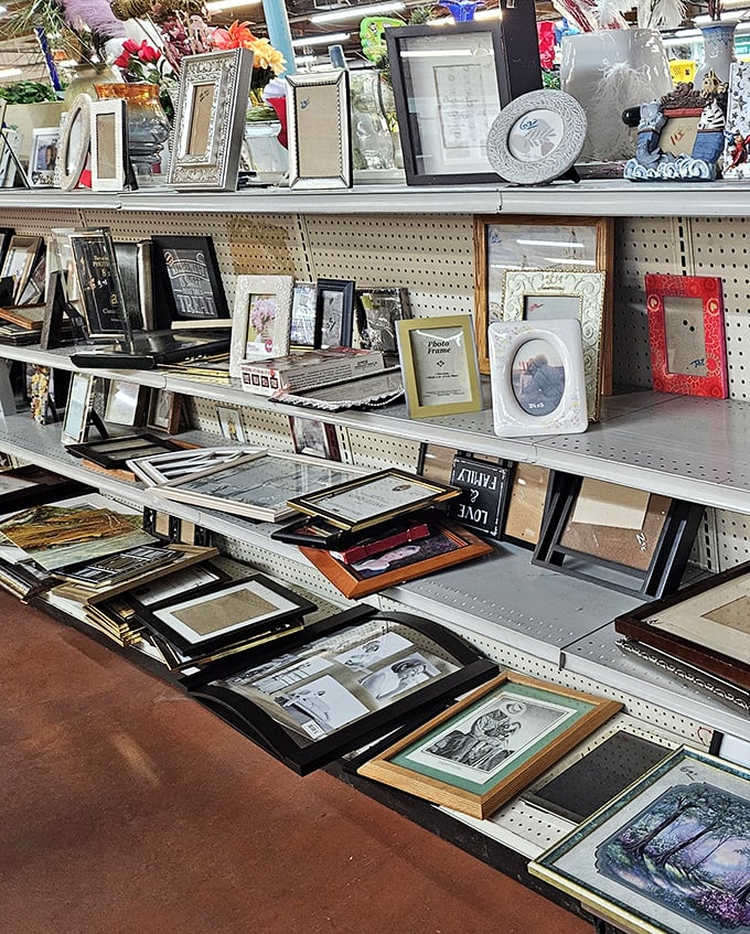 Picture frames in every imaginable style stand ready to embrace your memories, from minimalist modern to "my grandmother would approve" ornate.