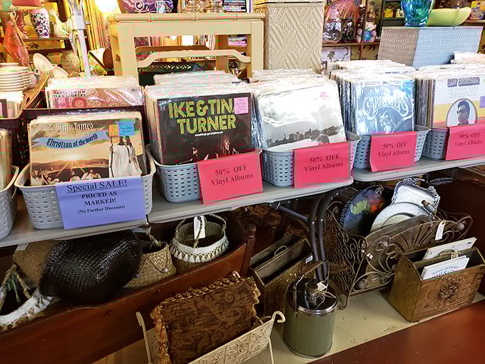 Vinyl hunters, rejoice! From Ike & Tina Turner to classic Christmas albums, these bins hold the soundtrack of generations past at 50% off.