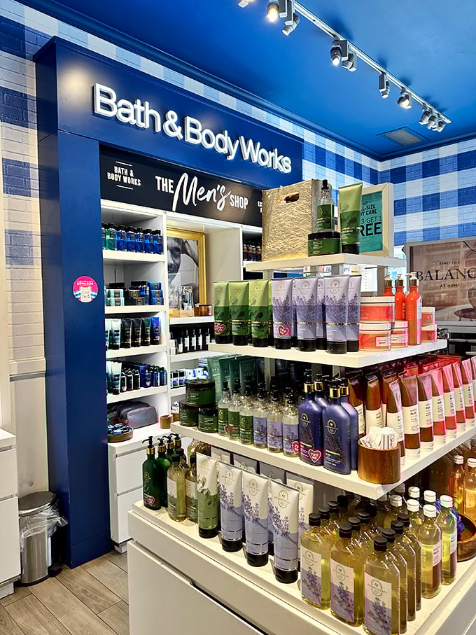 Bath & Body Works: where you enter for one replacement hand soap and exit with seventeen seasonal scents you didn't know you needed until this very moment.