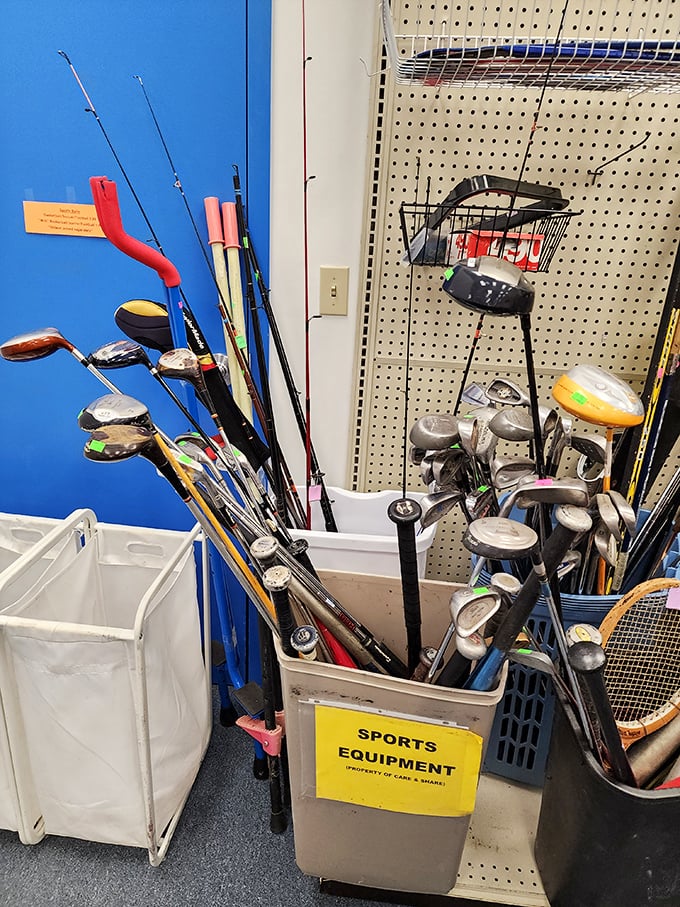 Golf clubs and fishing rods – the retirement dreams section. One man's abandoned hobby is another's weekend obsession waiting to happen.