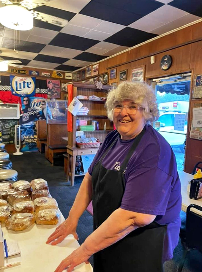 The interior showcases the warm, welcoming atmosphere that makes Tina's feel like visiting your favorite aunt's kitchen—if your aunt were a breakfast wizard.