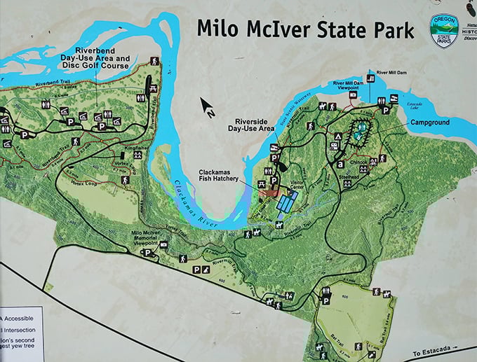 The park map—where "You are here" really means "You are exactly where you should be." Adventure planning made delightfully analog.