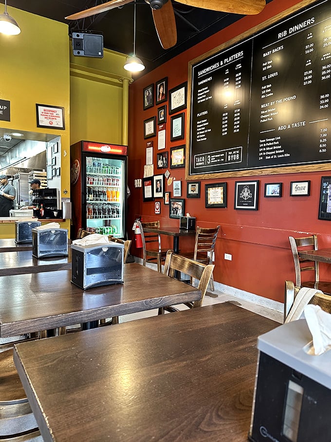 The dining area's wall of accolades tells the story: Smoque isn't just good for Chicago barbecue—it's good barbecue, period.