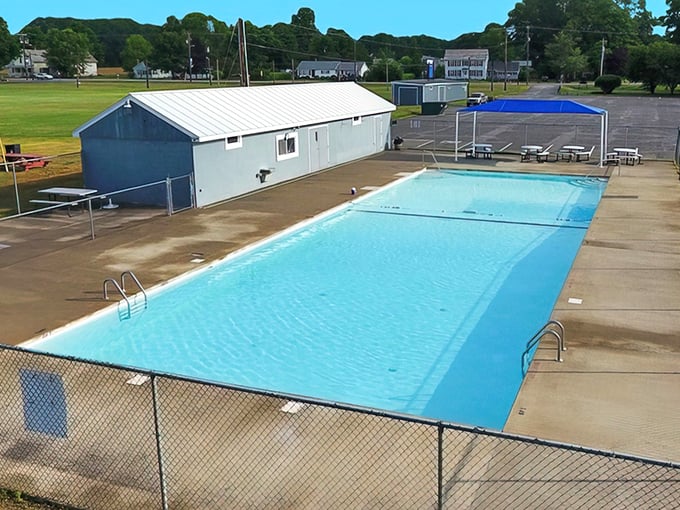 A town pool that's actually accessible and affordable beats expensive gym memberships for summer exercise and proves luxury doesn't require monthly payment plans.