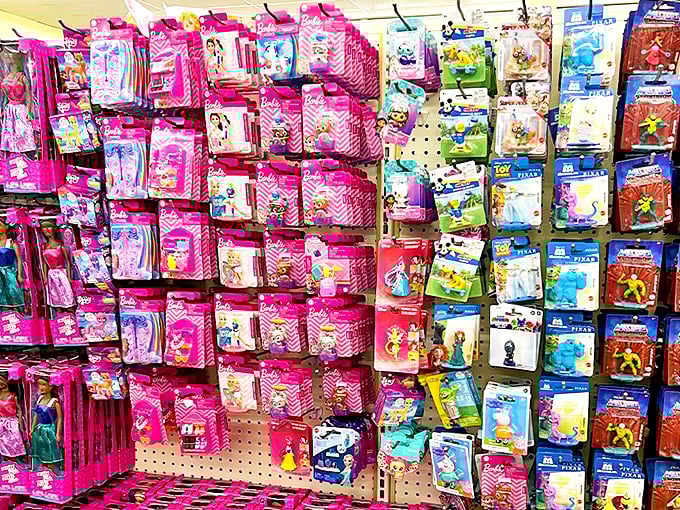 Party favor central featuring characters kids actually recognize, saving parents from bankruptcy via toy store birthday obligations.