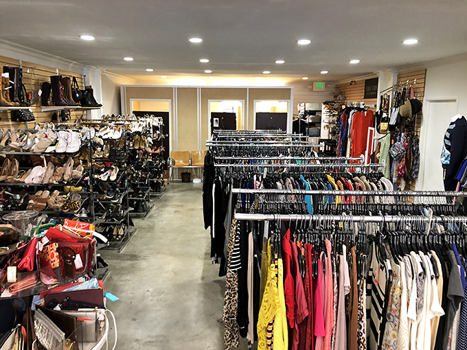 The expansive layout offers breathing room between departments—a luxury in thrift shopping where claustrophobia is usually part of the experience.