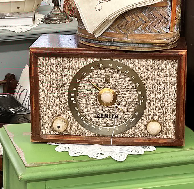 This vintage Zenith radio once delivered war news and soap operas to anxious ears. Now it waits for a second act.