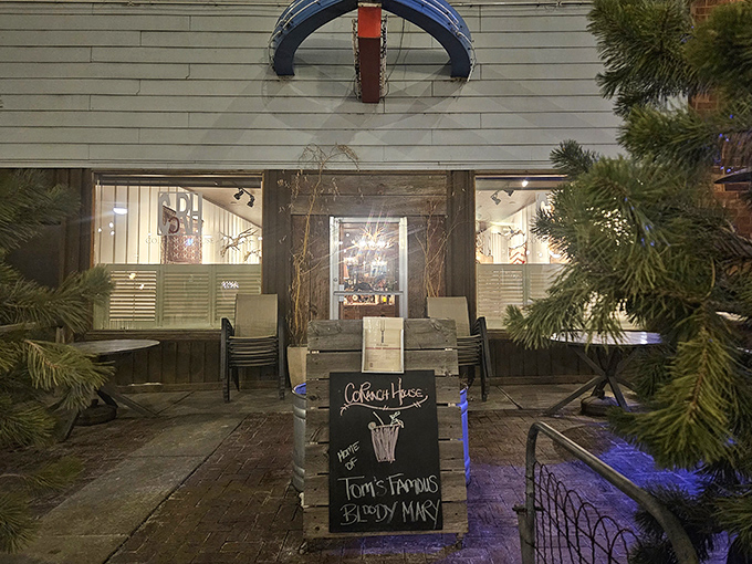 Co. Ranch House's entrance says "farmhouse chic" before that was even a thing. The barrels aren't just for show – they're a flavor promise.