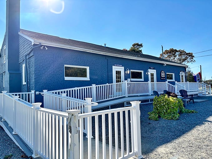 Ford's striking blue exterior is like a sapphire on Connecticut's coastline—with culinary treasures inside.