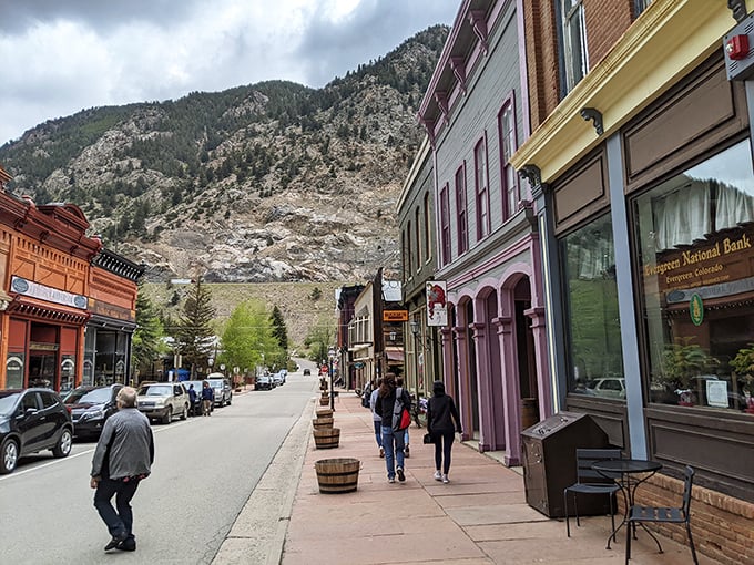 The colorful buildings of Georgetown pop against the mountain backdrop – a living museum of Colorado's mining heyday.