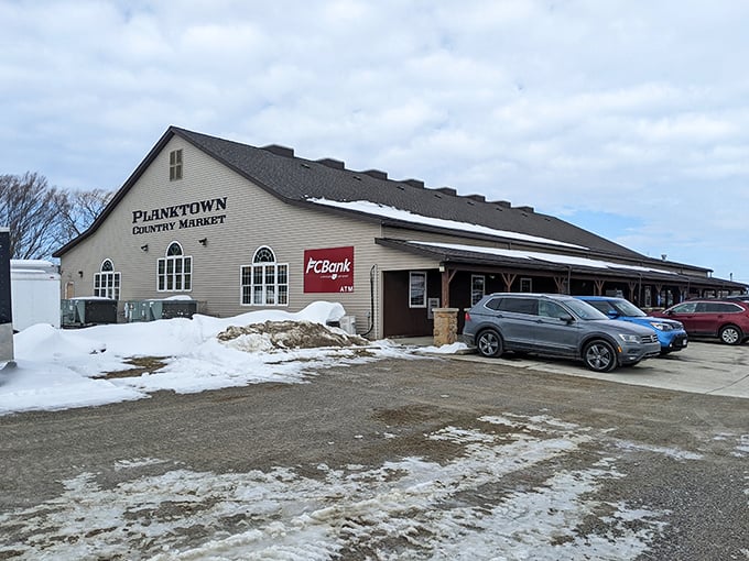 Planktown Country Market's straightforward exterior promises honest quality and fair prices without any unnecessary fancy frills or fuss.