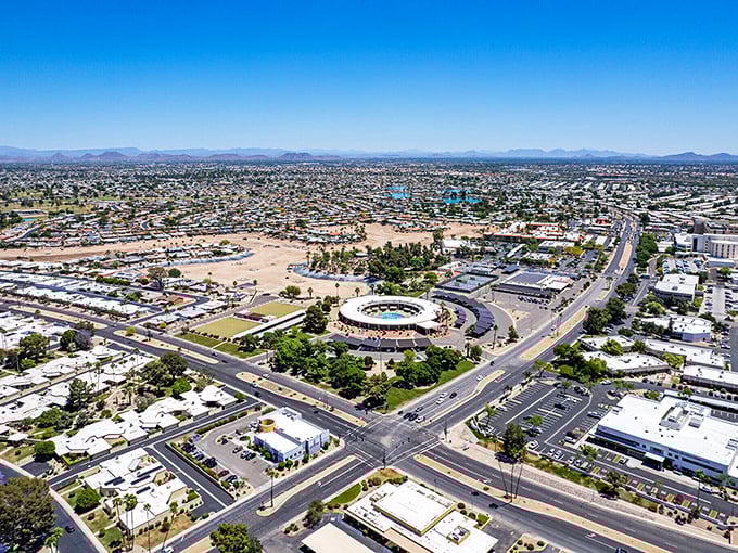 From above, Sun City’s circular centerpiece radiates calm precision—proof that even leisure can be beautifully engineered.