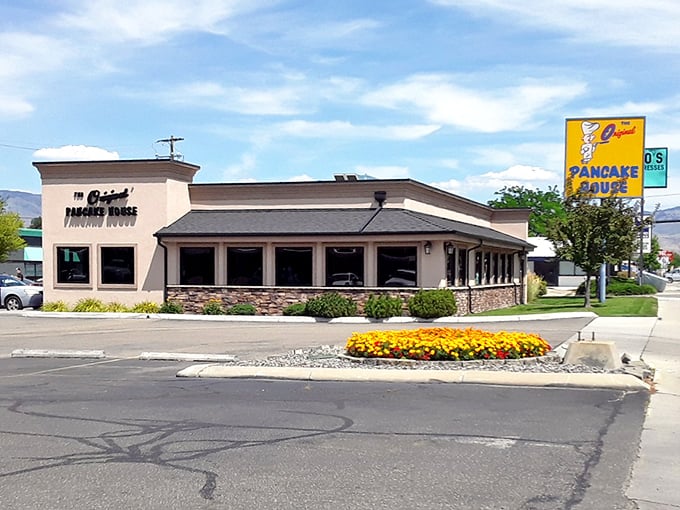The Original Pancake House exterior whispers "we wrote the book on breakfast" - and inside, they prove it.