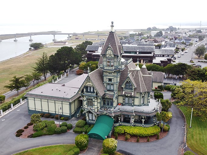 Industrial waterfront views remind you that real California living doesn't require Hollywood budgets.