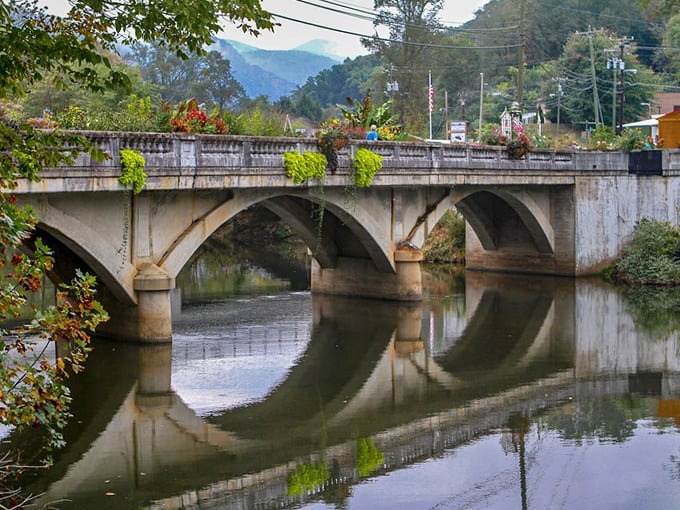 Lake Lure's historic bridge spans more than just water – it connects visitors to the town's rich past and picture-perfect present.