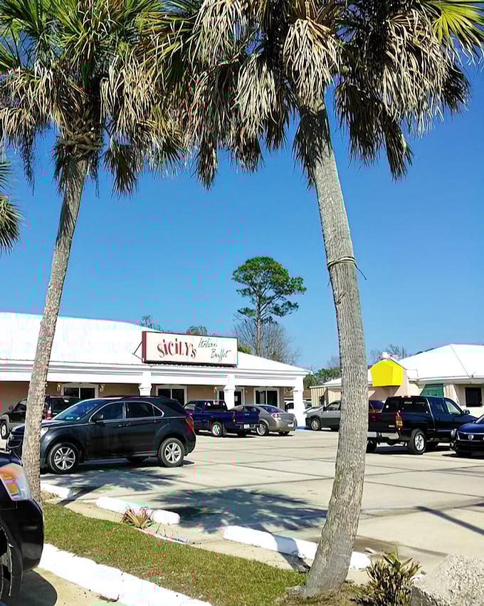 Palm trees frame this coastal pizza paradise where Italian tradition meets Mississippi Gulf hospitality perfectly.