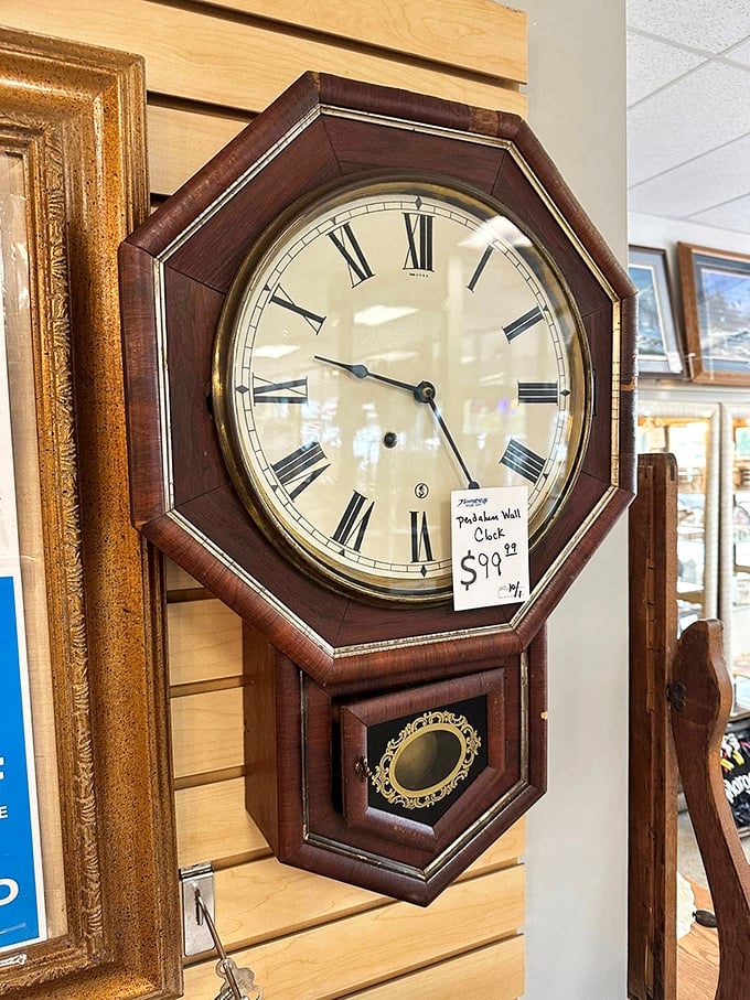 This stately pendulum clock doesn't just tell time—it tells stories of dinners, gatherings, and "you're late again" from decades past.