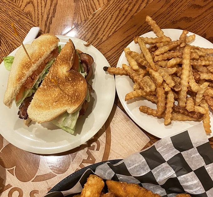 The perfect BLT doesn't exi— wait, there it is! Paired with those golden fries, it's the lunch combo that never goes out of style.