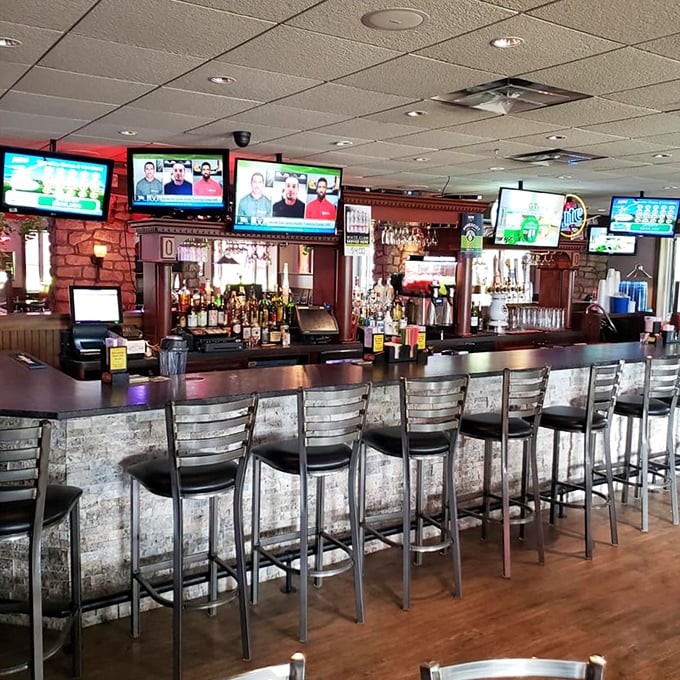 The bar area strikes that perfect balance between "sports on TV" and "I can actually hear my dinner companion" – a rare achievement indeed.