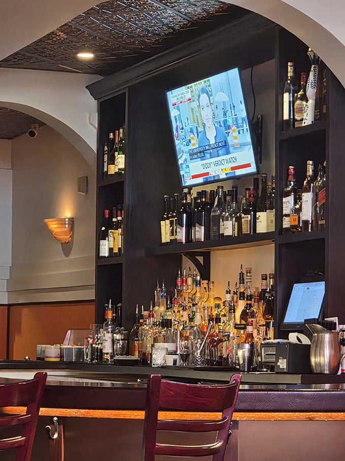 The bar doesn't just serve drinks—it's a liquid library of Italian spirits, with enough options to turn anyone into an amateur sommelier.