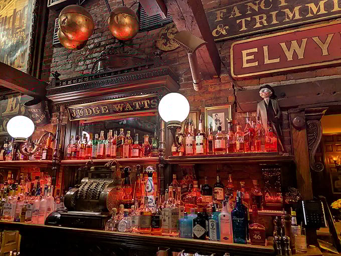 A bar that doesn't just serve drinks but tells stories—each bottle a character, the bartender the narrator.