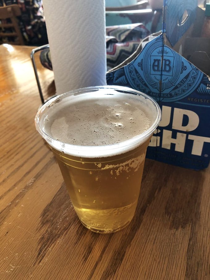A cold beer with a perfect head of foam—because sometimes the best accompaniment to fresh seafood is something equally uncomplicated and refreshing.
