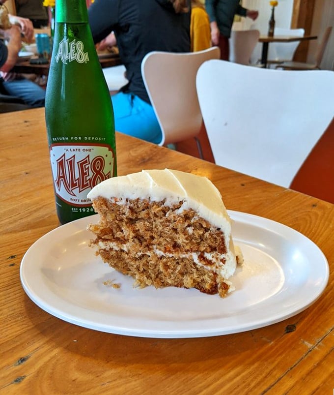 Carrot cake that makes you question why anyone would ever choose another dessert – paired perfectly with Kentucky's beloved Ale-8.