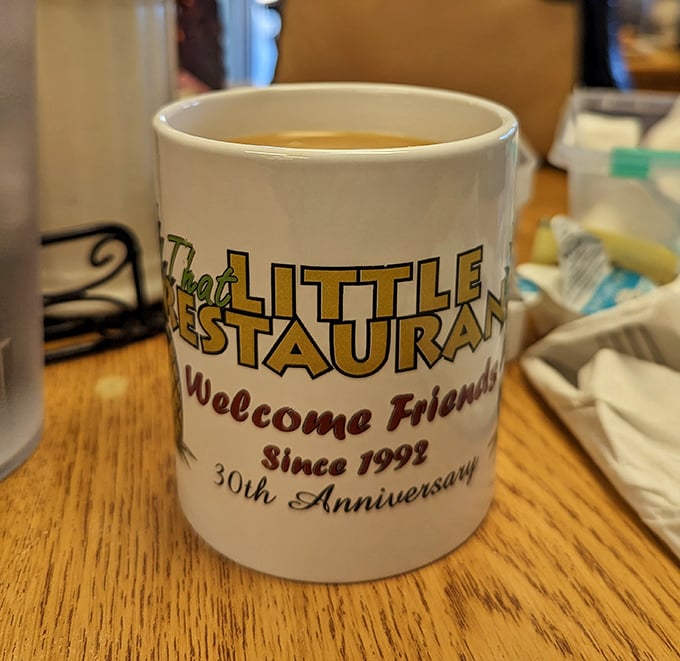 Their 30th anniversary mug isn't just holding coffee—it's holding three decades of morning conversations, newspaper rustling, and "just one more refill" promises.