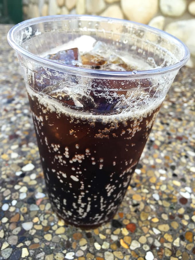 Even soda feels special when you're dining with a harbor view. Bubbles meeting bubbles as boats bob nearby.
