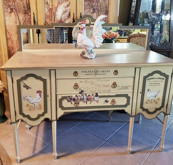 French country elegance meets farmhouse chic. This console table whispers "oui oui" to your décor while maintaining its Southern charm.