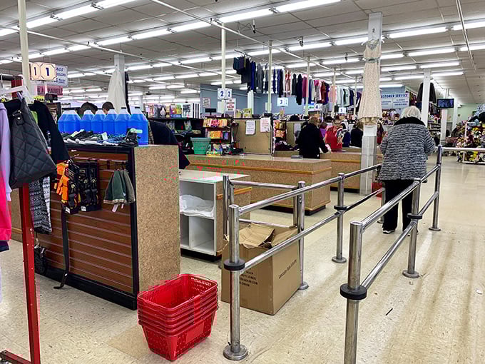 The checkout line: Where victory laps begin and "You paid HOW much for all that?" becomes your new favorite phrase.