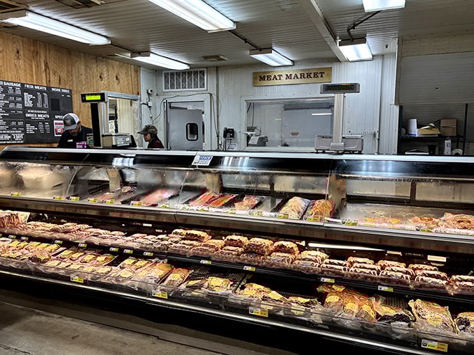 The meat market counter – where dreams are weighed, sliced, and wrapped in butcher paper before being devoured by eager pilgrims.
