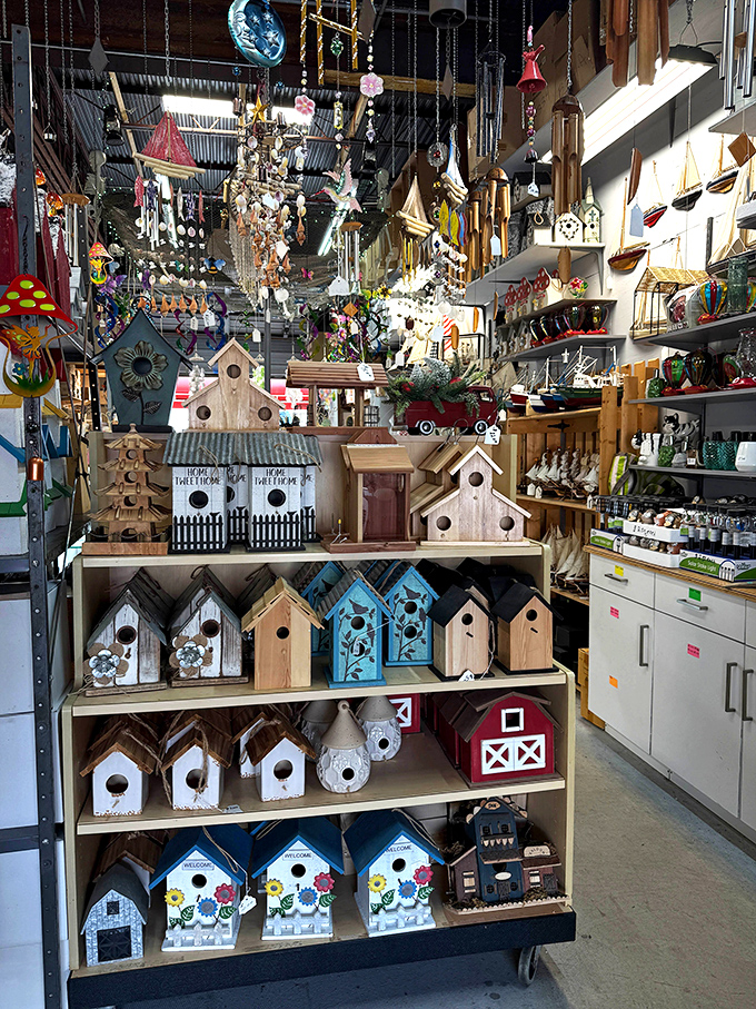 Birdhouse heaven! From quaint cottages to miniature barns, these handcrafted homes await feathered residents and garden enthusiasts alike.