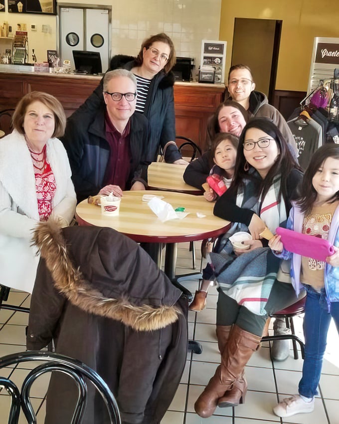 The universal language of ice cream bringing generations together—no translation needed for "mmmmm."