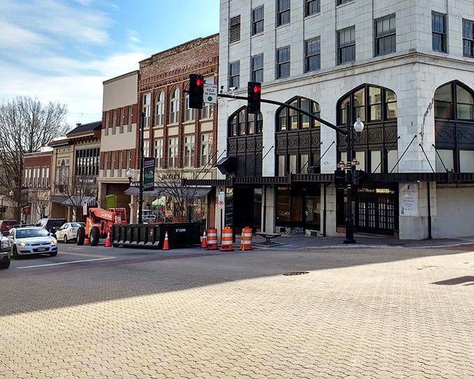 Downtown's architectural diversity tells Danville's story in brick, stone, and glass – each façade a chapter in the city's evolution.