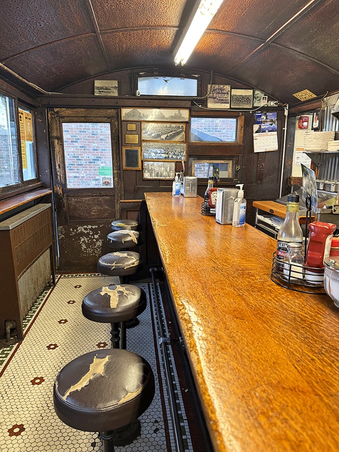 Where strangers become neighbors. The narrow dining car creates an intimate atmosphere where conversations flow as freely as the coffee.