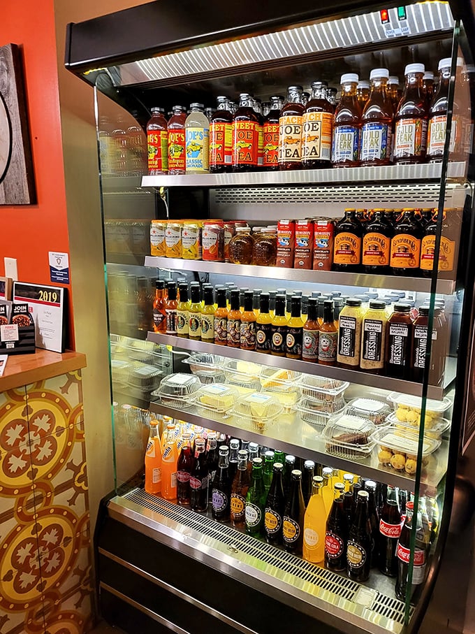 The drink selection rivals the Smithsonian—if the Smithsonian were dedicated to thirst-quenching happiness in bottle form.
