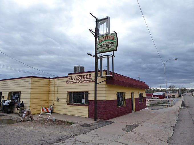 El Azteca sits unassumingly on the corner, but locals know those modest walls contain enchilada secrets worth driving across the county for.