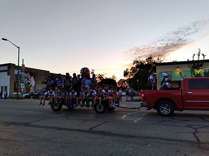 Community spirit rolls through Princeton's streets during festivals and parades – no VIP sections here, just hometown pride on full display.
