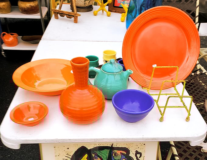 Fiestaware that makes your dinner guests wonder if you've secretly been collecting all along, rather than frantically buying it all yesterday.