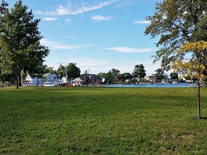 Room to breathe, space to dream. This expansive lawn invites impromptu frisbee games or the noble art of cloud-watching.