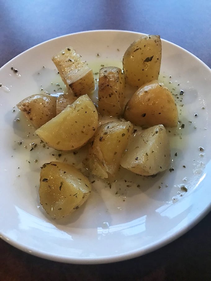 These humble potatoes have been transformed by olive oil and herbs into something your grandmother would approve of—regardless of her nationality.