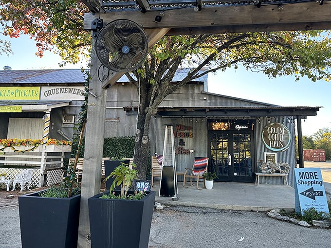 Gruene Coffee Haus serves up caffeine in a building that understands the assignment: charming, historic, and strategically located for maximum foot traffic.