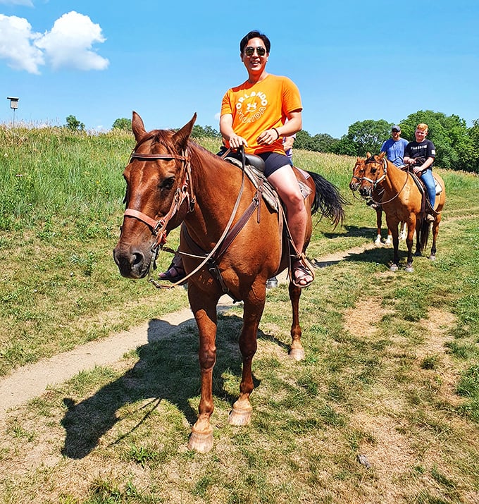 Saddle up for a different perspective! Horseback riding through Ponca's trails connects you to the landscape the way Lewis and Clark might have experienced it.